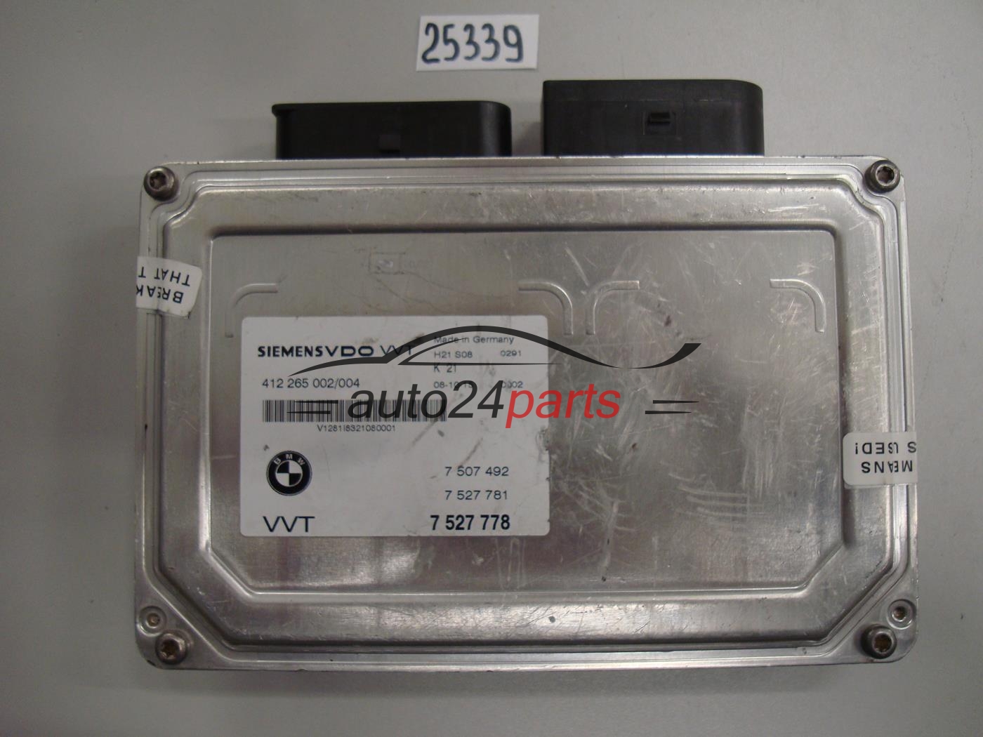ECU ENGINE CONTROLLER VALVETRONIC BMW 7527778, 412 265 002/004 ...