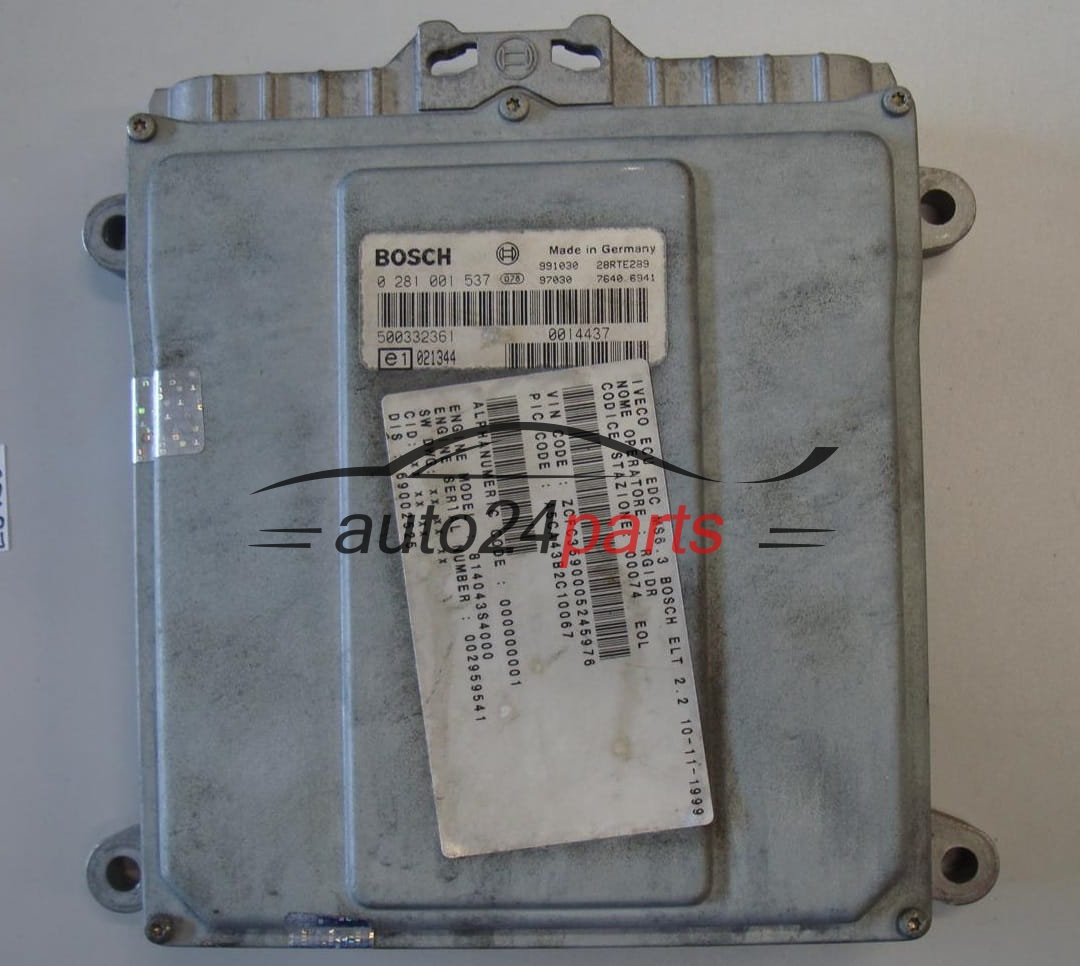 ECU ENGINE CONTROLLER IVECO DAILY 2.8 JTD BOSCH 0 281 001 537 ...