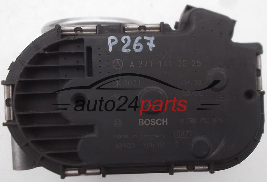 THROTTLE BODY MERCEDES BOSCH 0 280 750 076, 0280750076, A 271 141 00 25 ...
