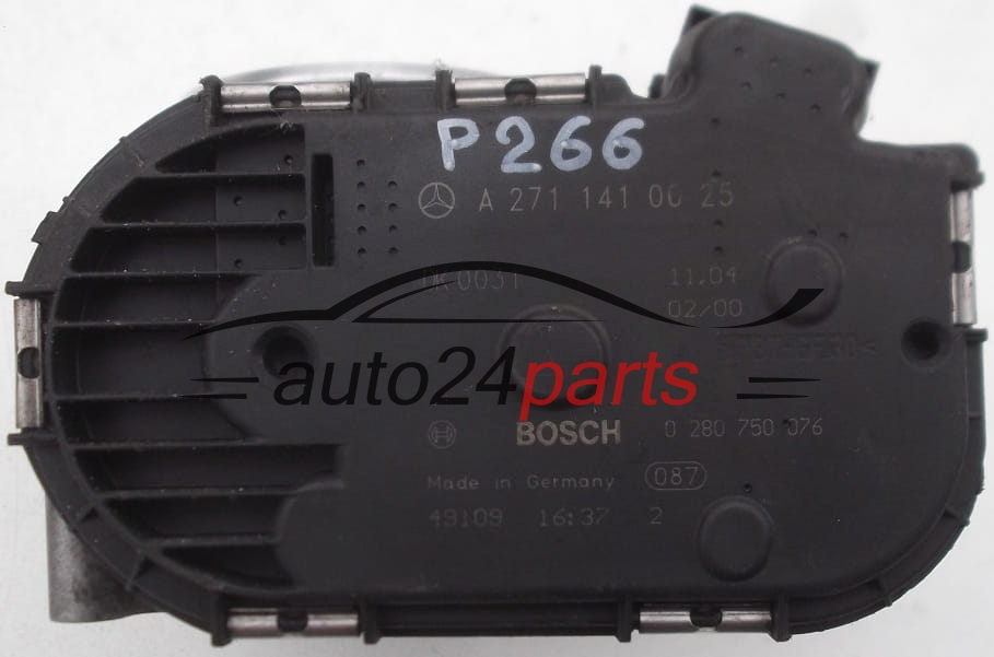 THROTTLE BODY MERCEDES BOSCH 0 280 750 076, 0280750076, A 271 141 00 25 ...